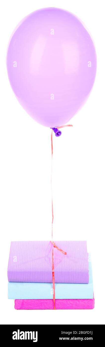 Color balloon with books, isolated on white Stock Photo - Alamy