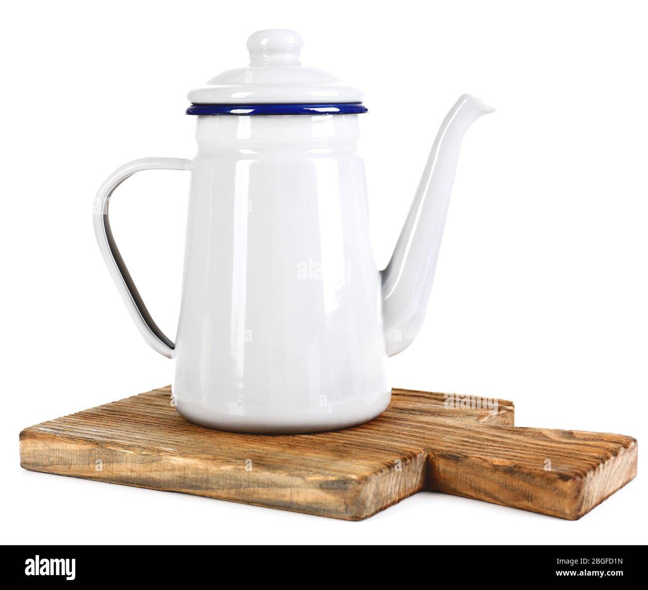 Grey teapot isolated on white Stock Photo - Alamy