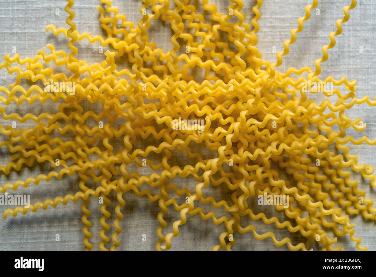 Italian uncooked dry pasta Fusilli lunghi bucati Stock Photo - Alamy