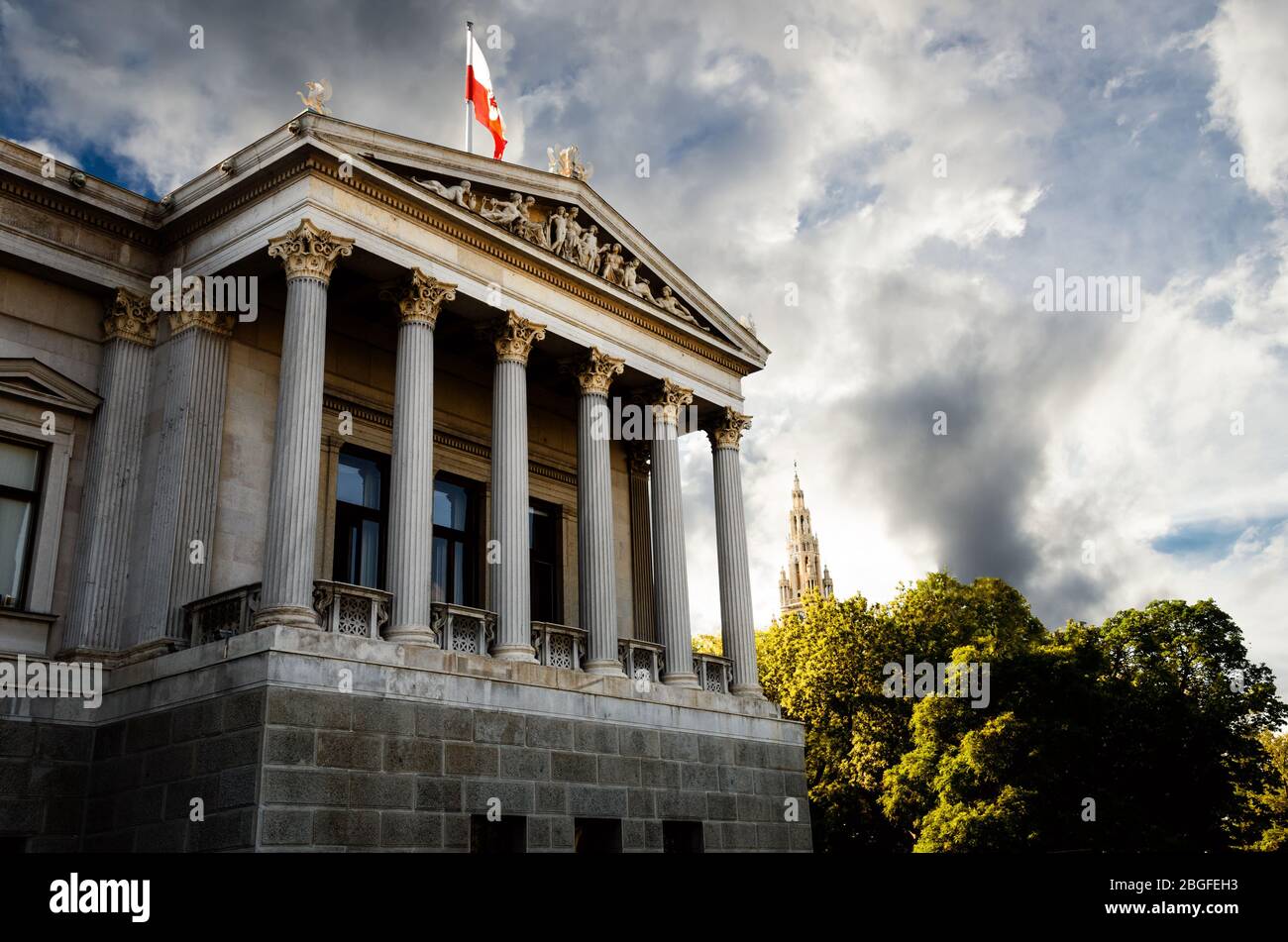 Austrian Parliament Building in Vienna (Austria Stock Photo - Alamy