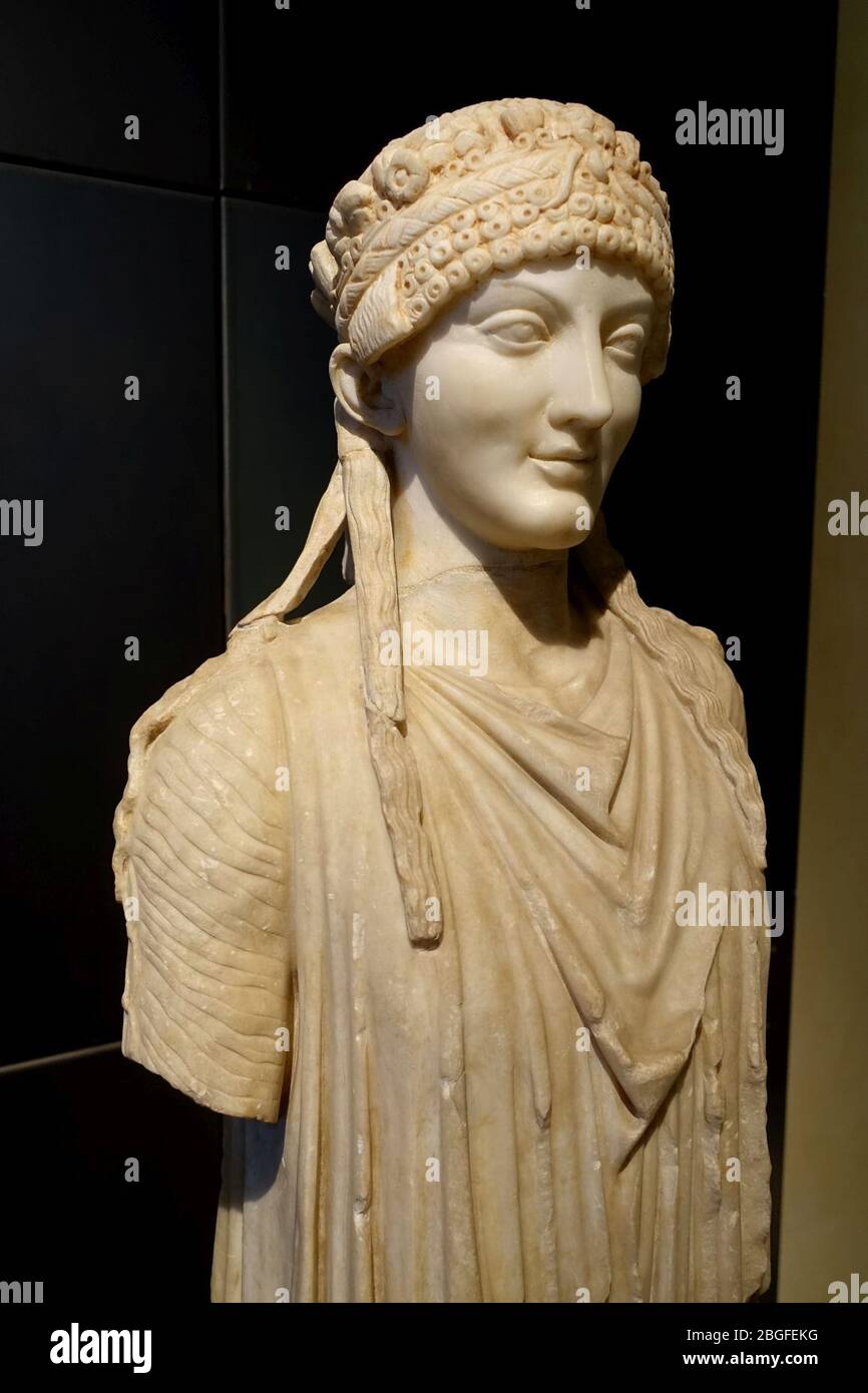 Herm of a Caryatid, M.C. inv. 1096, Roman, Augustan era, marble, detail ...