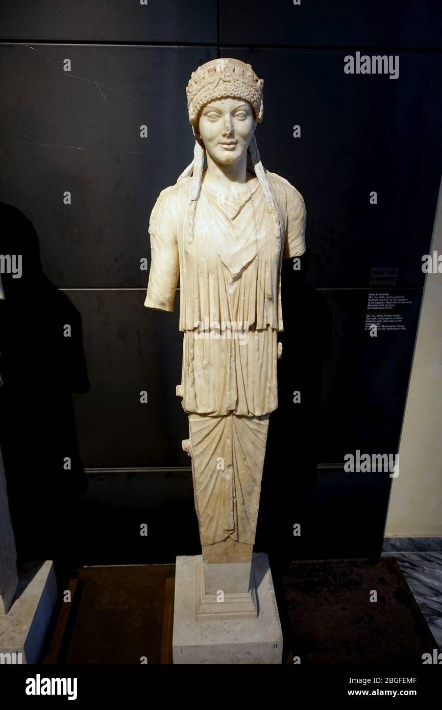 Herm of a Caryatid, M.C. inv. 1095, Roman, Augustan era, marble - Musei ...