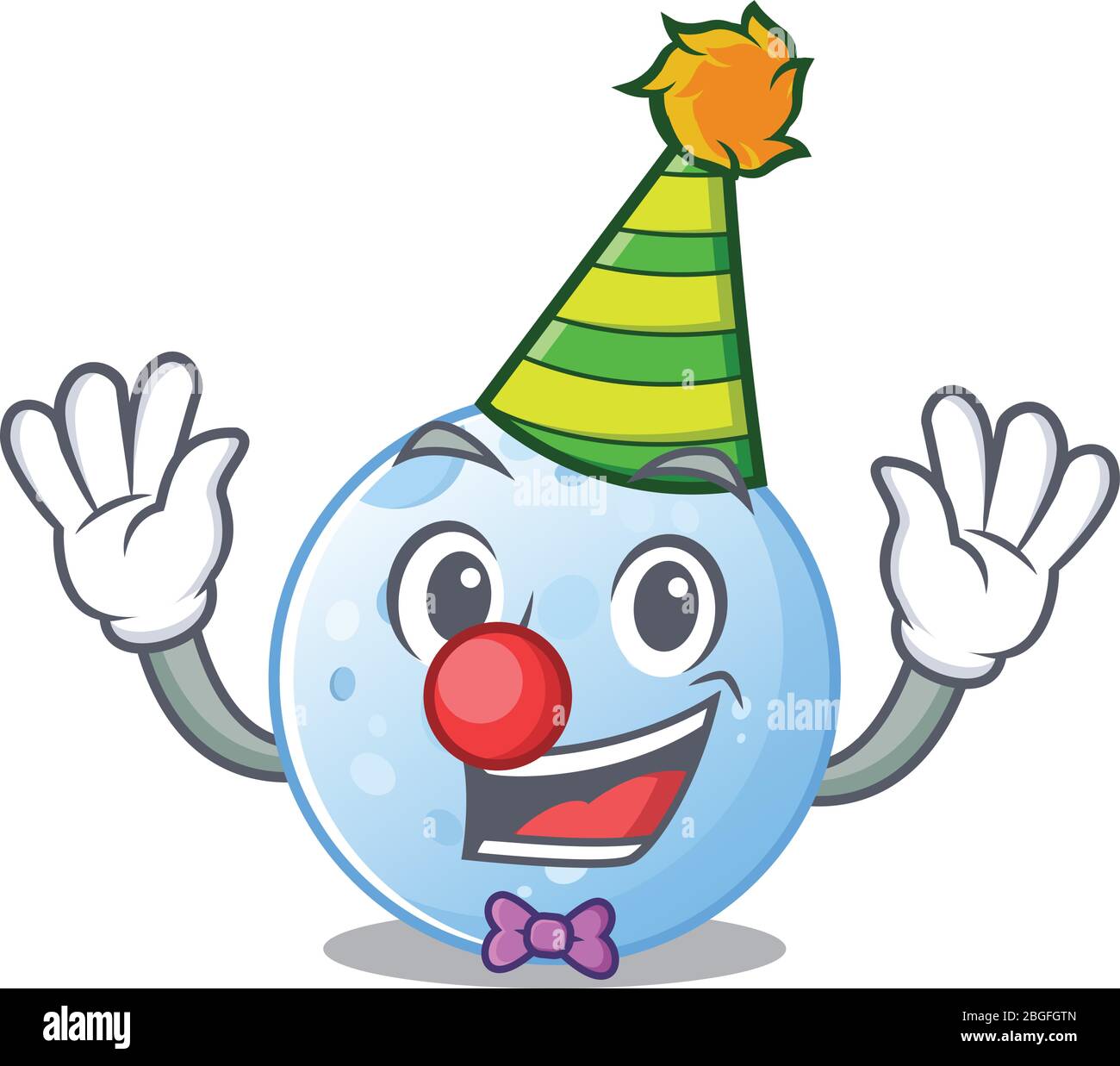 cartoon character design concept of cute clown blue moon Stock Vector ...