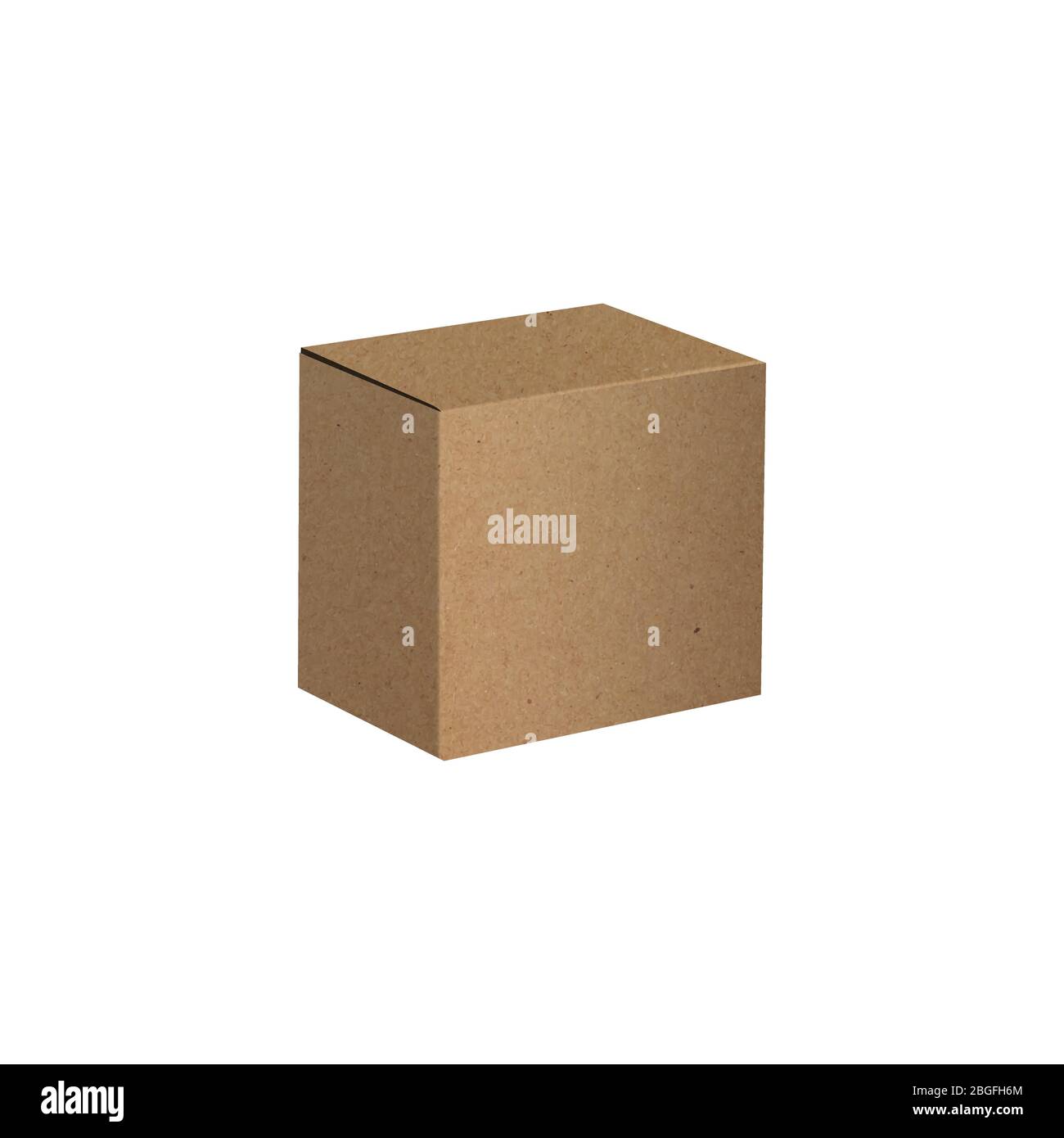 Vector kraft paper closed box realistic illustration Stock Vector Image ...