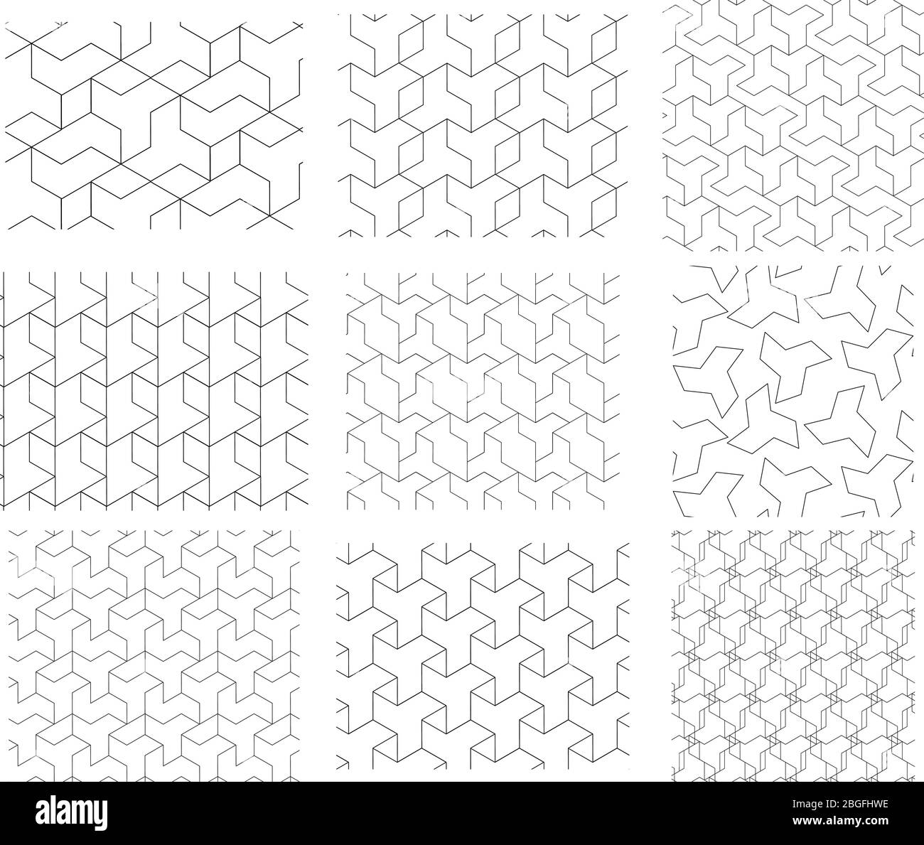 This is a illustration of Seamless Japanese pattern of shapes ...