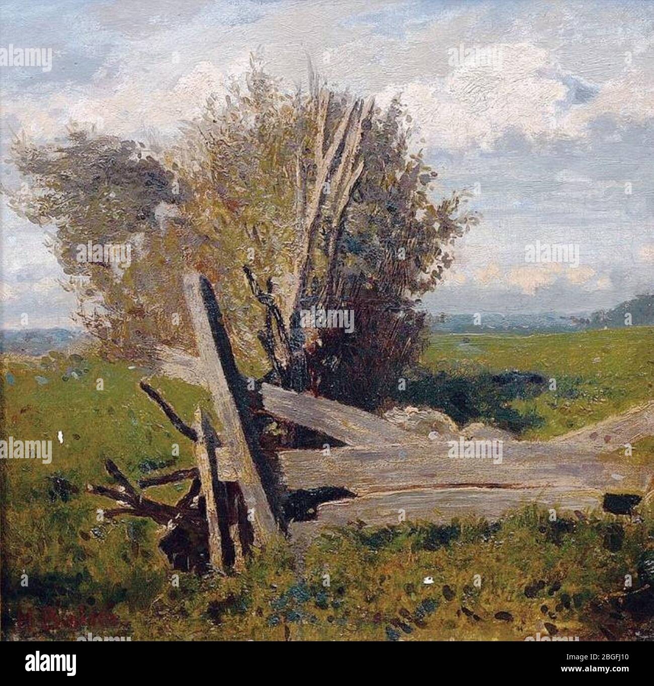 Hermann Baisch - Am Wiesenrand Stock Photo - Alamy