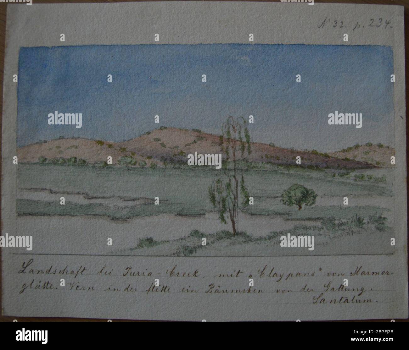 Hermann Beckler Landschaftszeichnung Stock Photo - Alamy