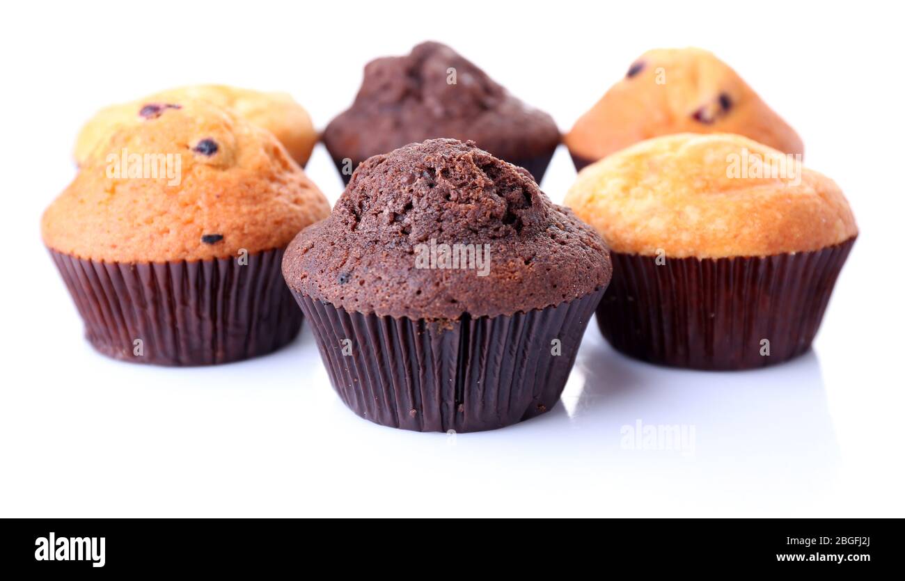 Tasty muffins isolated on white Stock Photo - Alamy