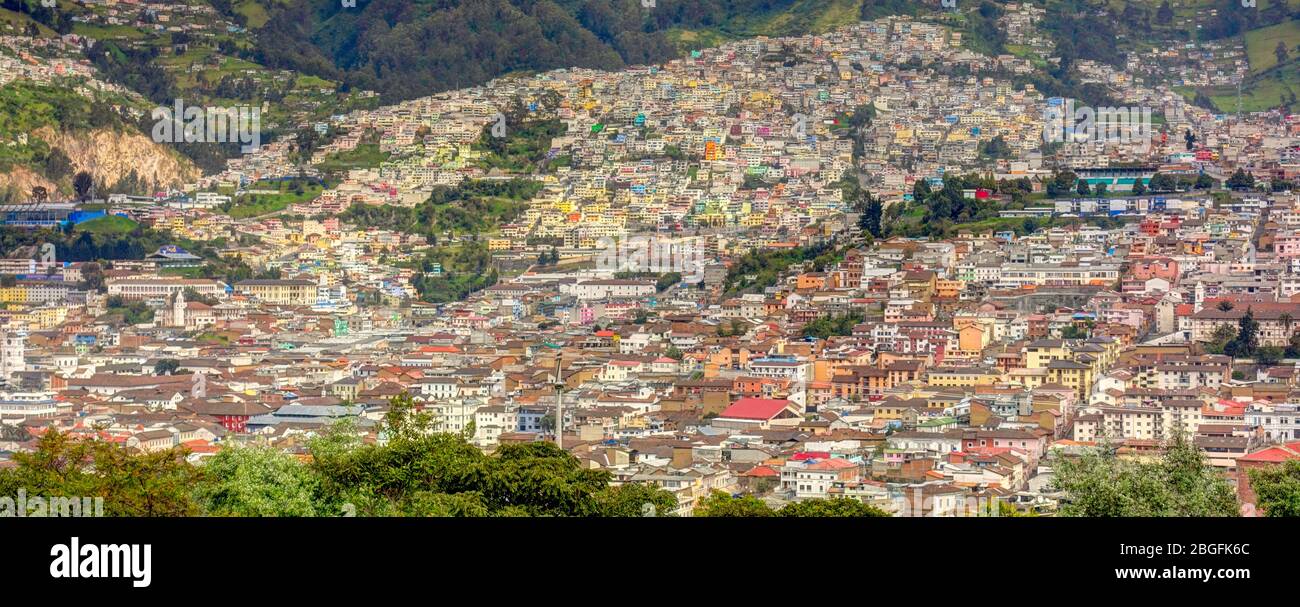 Quito from the Pichincha Volcano, HDR Image Stock Photo - Alamy