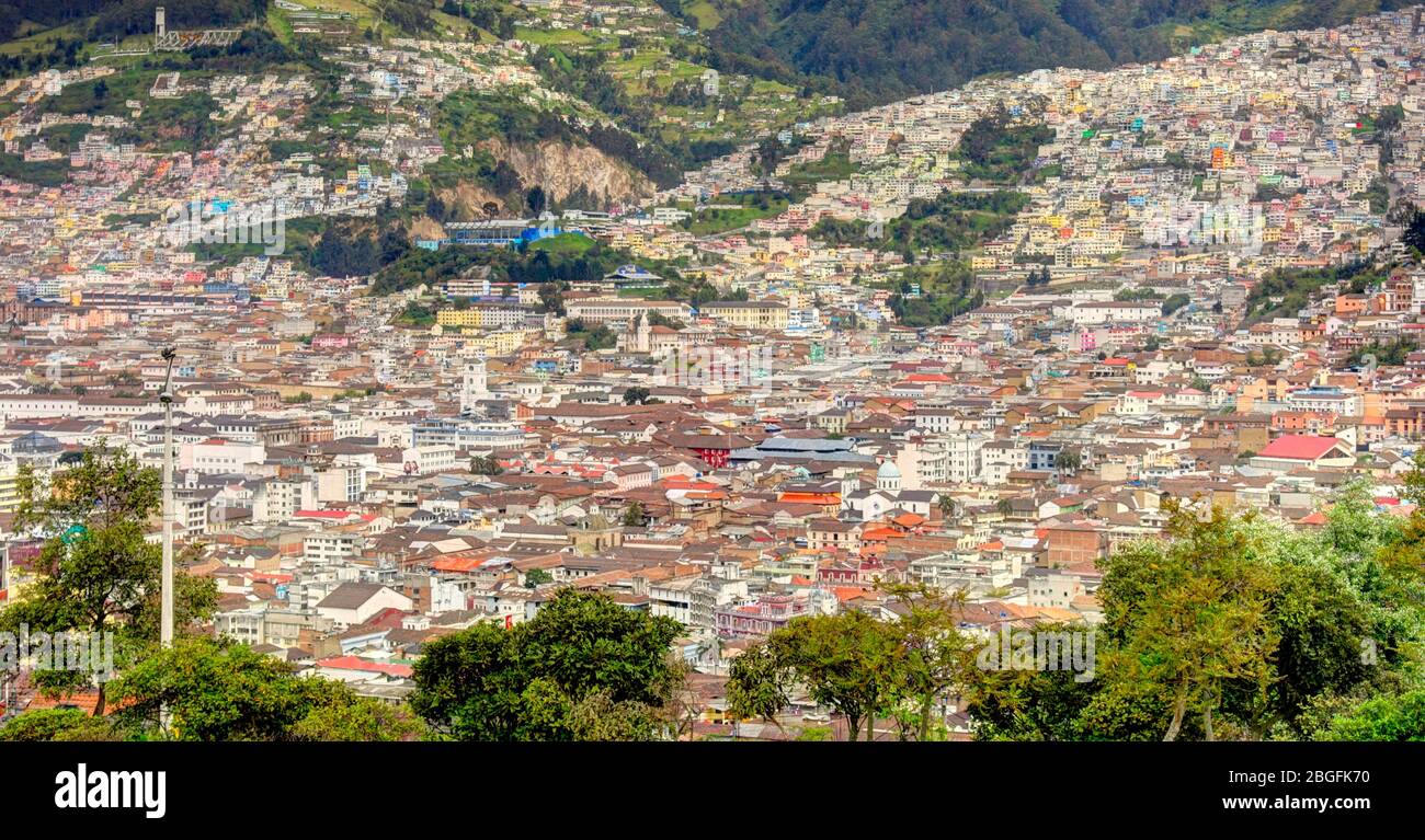 Quito from the Pichincha Volcano, HDR Image Stock Photo - Alamy