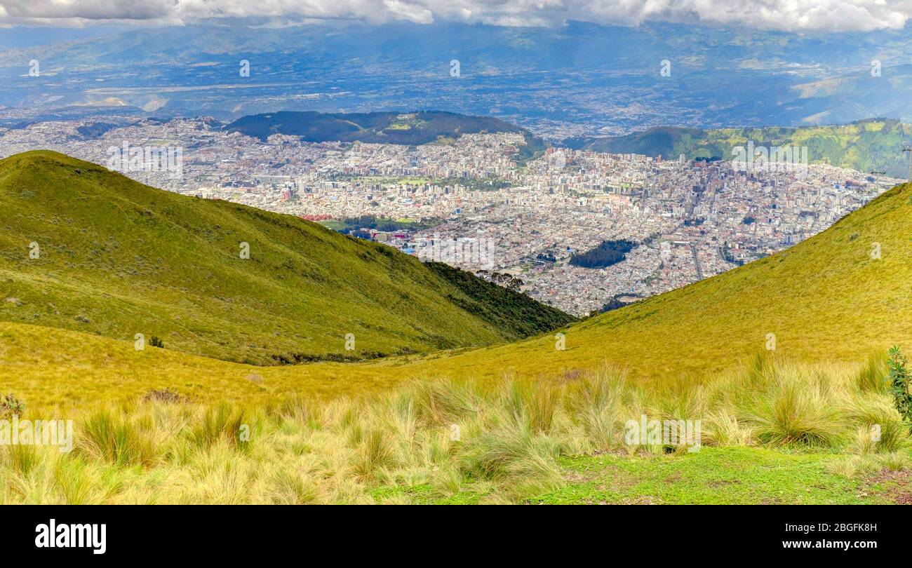 Quito from the Pichincha Volcano, HDR Image Stock Photo - Alamy