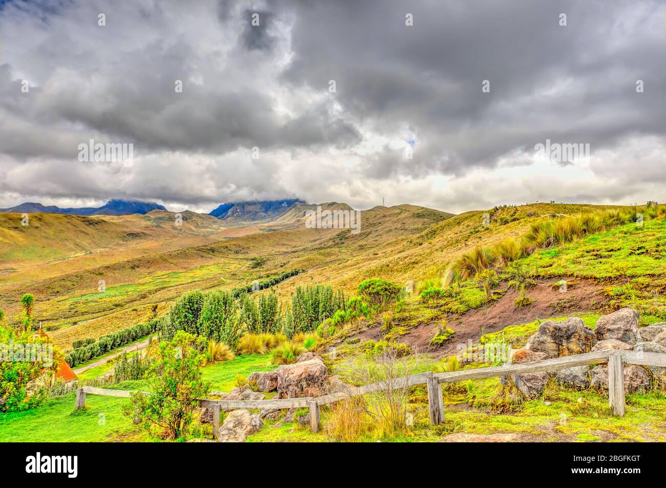 Quito from the Pichincha Volcano, HDR Image Stock Photo - Alamy