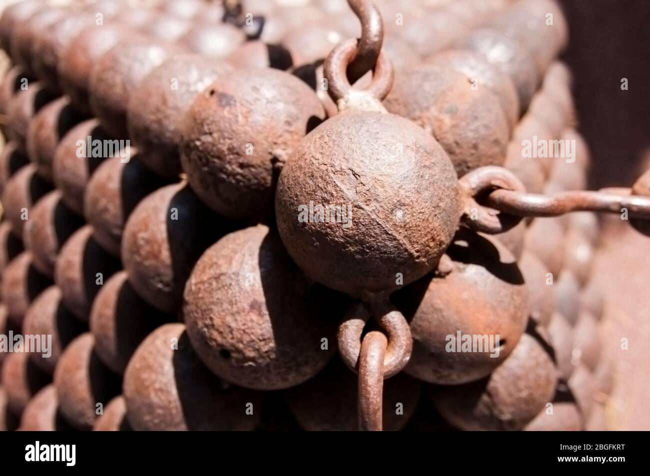 stack of old rusty cannon balls Stock Photo - Alamy