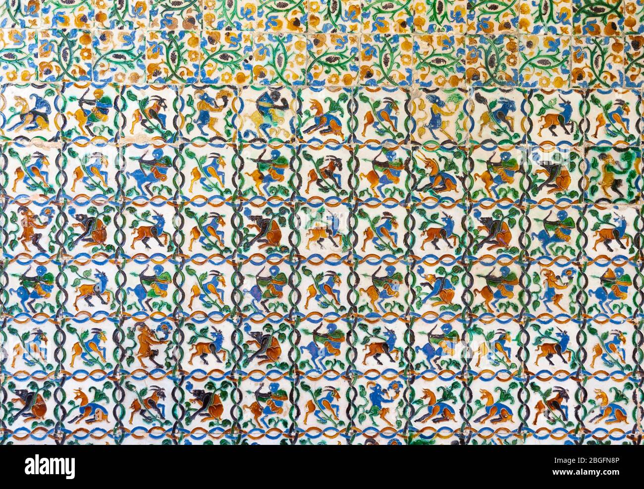 Seville alcazar ceramic tiles hi-res stock photography and images - Alamy