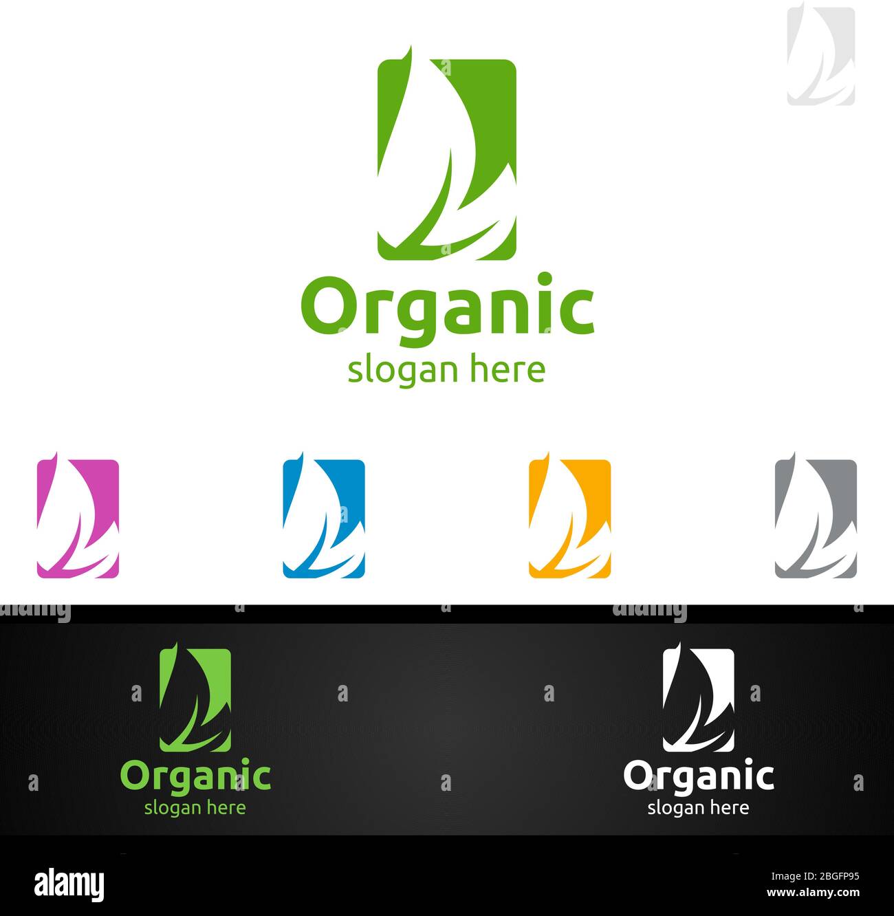 Natural and Organic Logo design template for Herbal, Ecology, Health ...