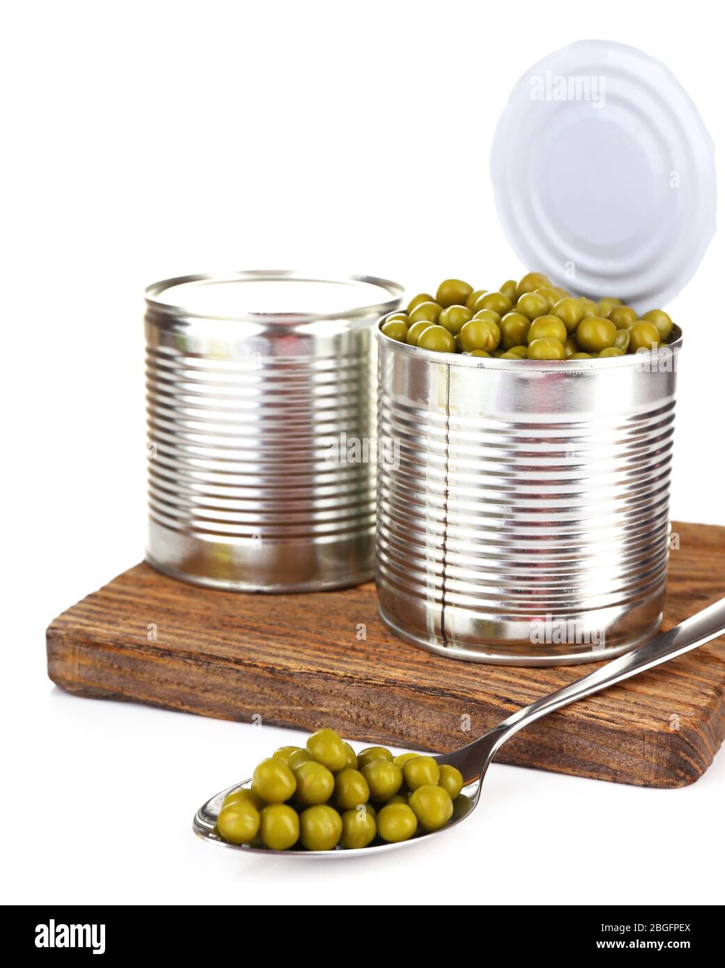 Heap canned green peas Cut Out Stock Images & Pictures - Alamy
