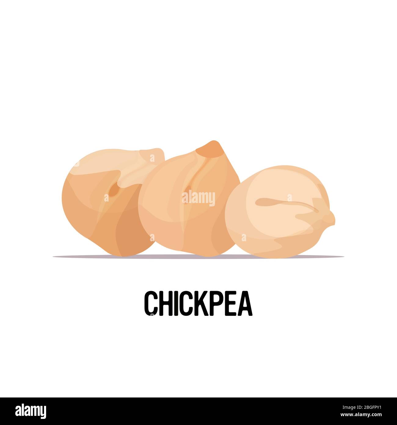 chickpea seeds organic healthy vegetarian food on white background ...