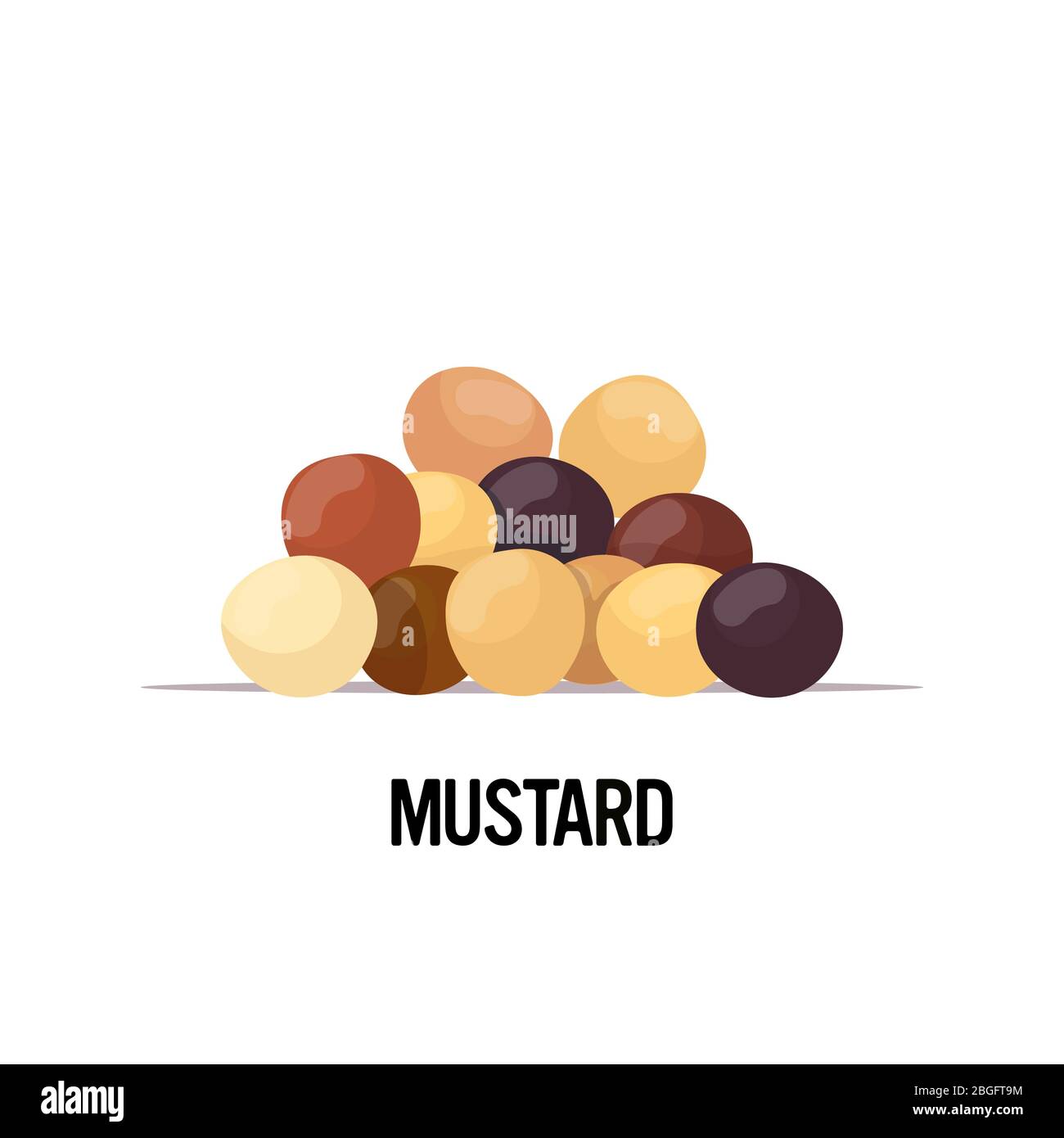 Mustard seeds cartoon Stock Vector Images - Alamy