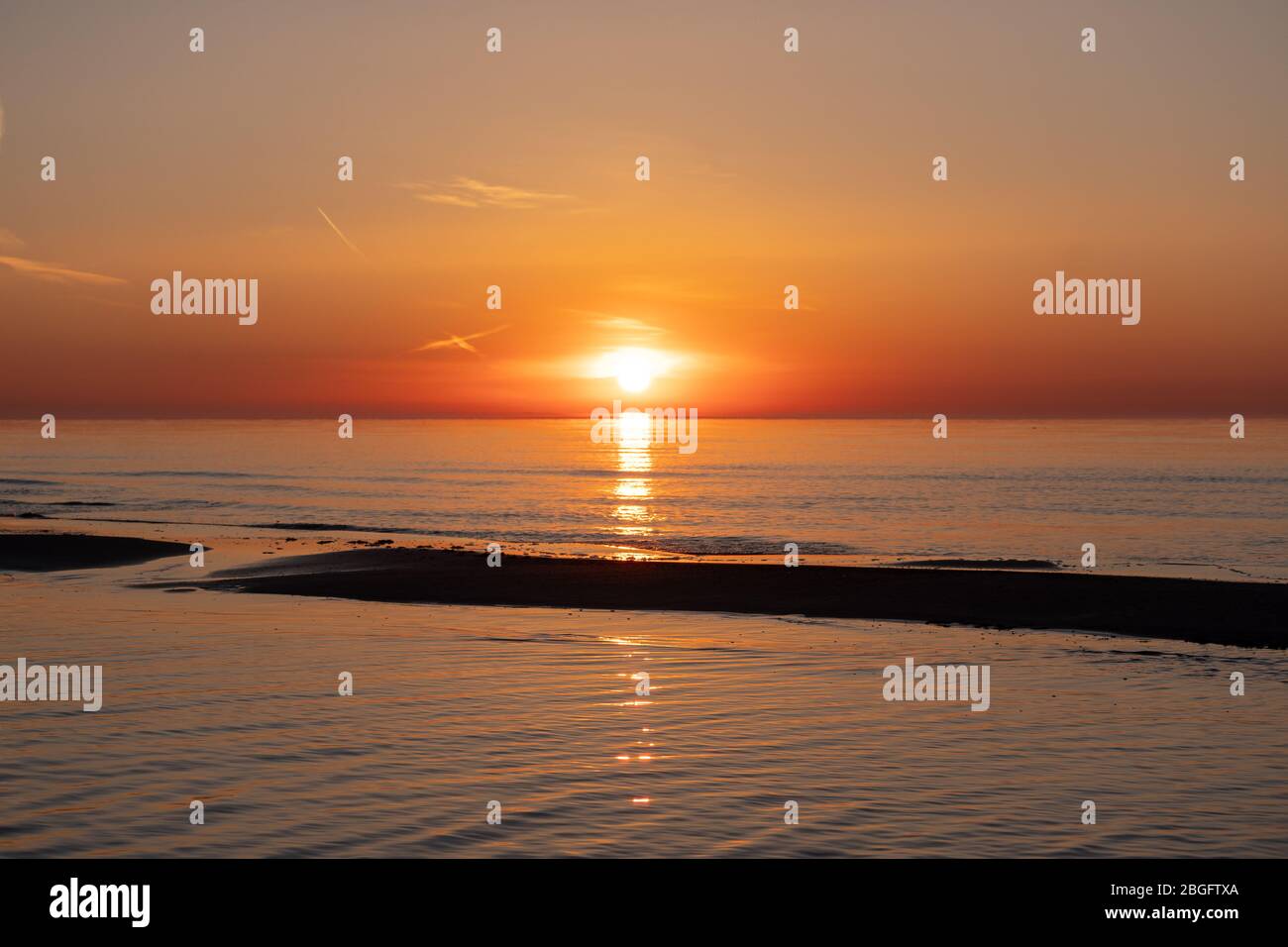sun mood in denmark, sunrise, germany Stock Photo - Alamy