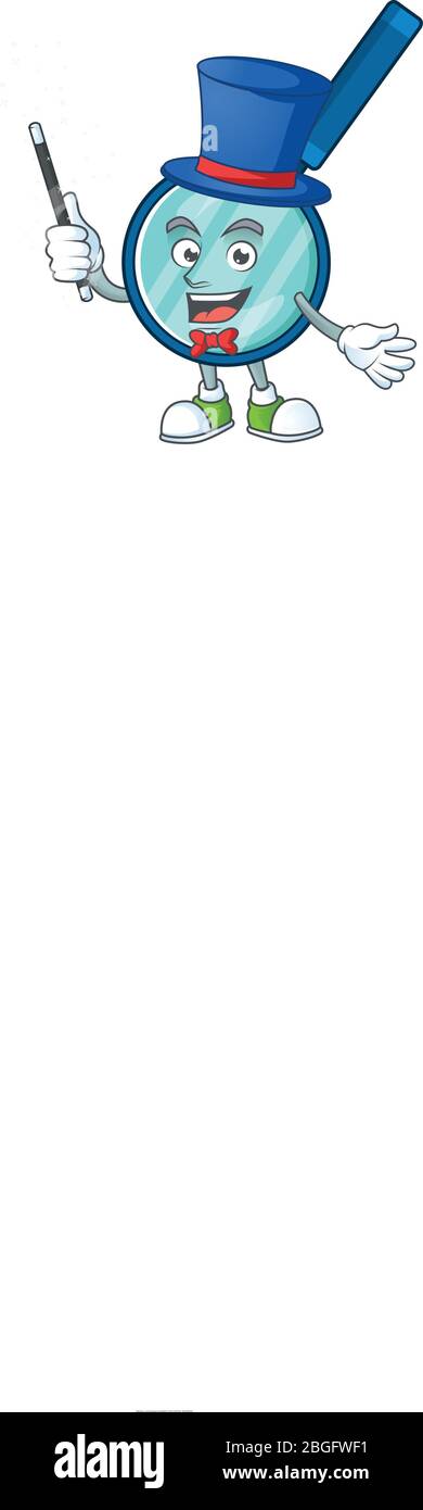 Talented magnifying glass Magician cartoon design style Stock Vector ...