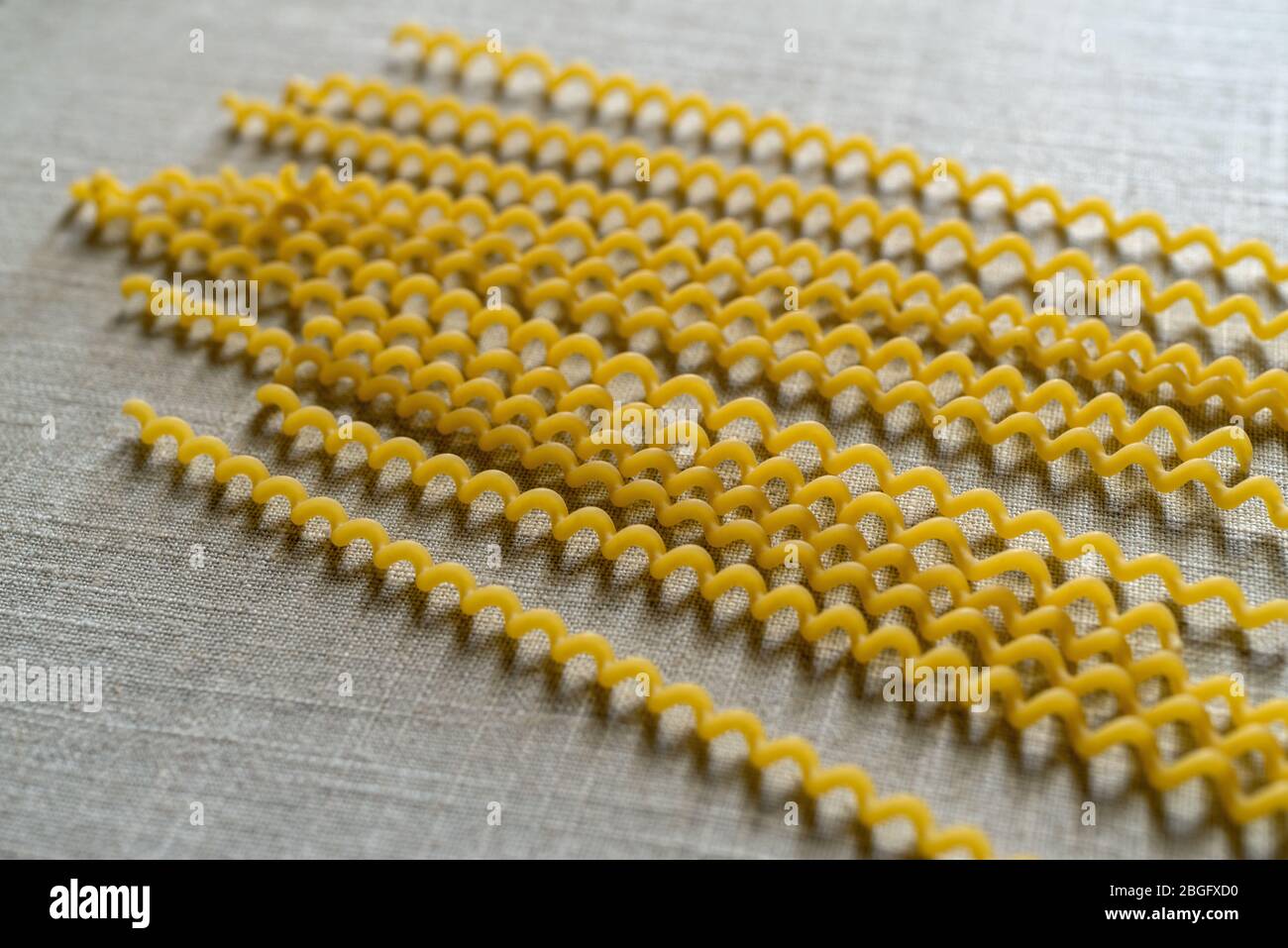 Italian uncooked dry pasta Fusilli lunghi bucati Stock Photo - Alamy