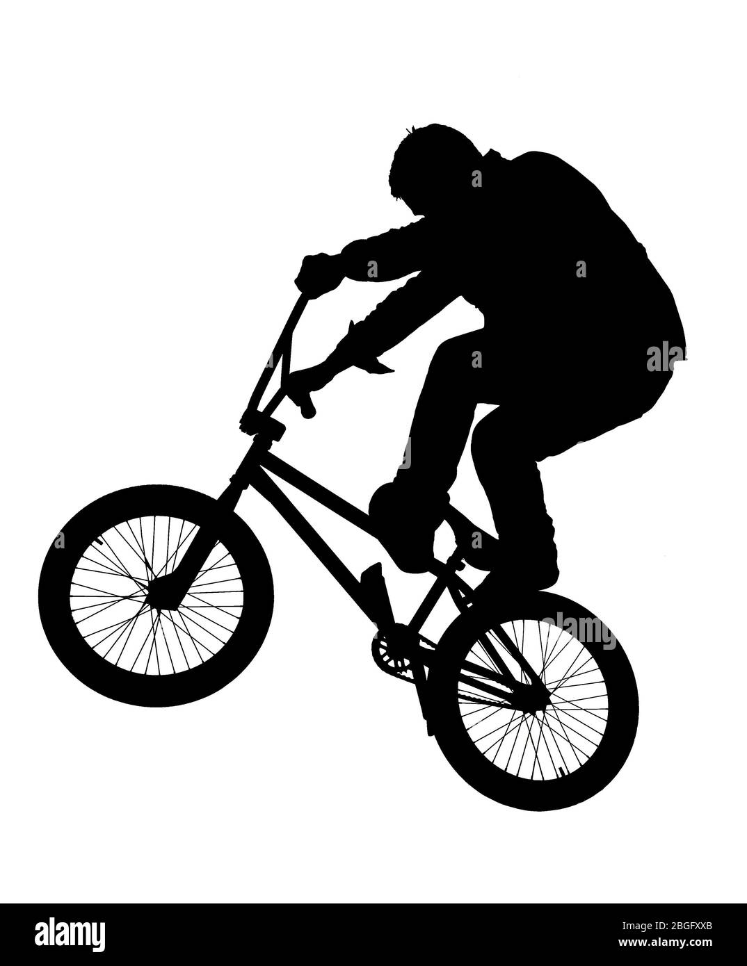 Boy on the bike Cut Out Stock Images & Pictures - Alamy