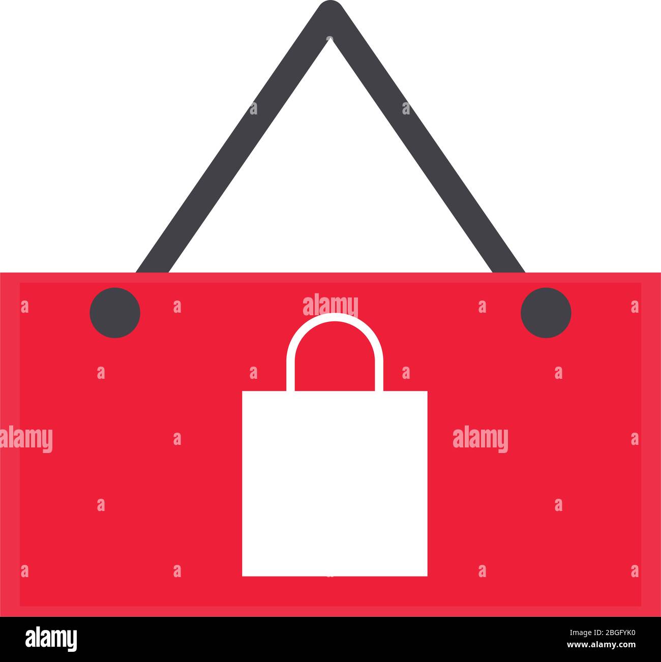 shopping bag market in label hanging Stock Vector Image & Art - Alamy