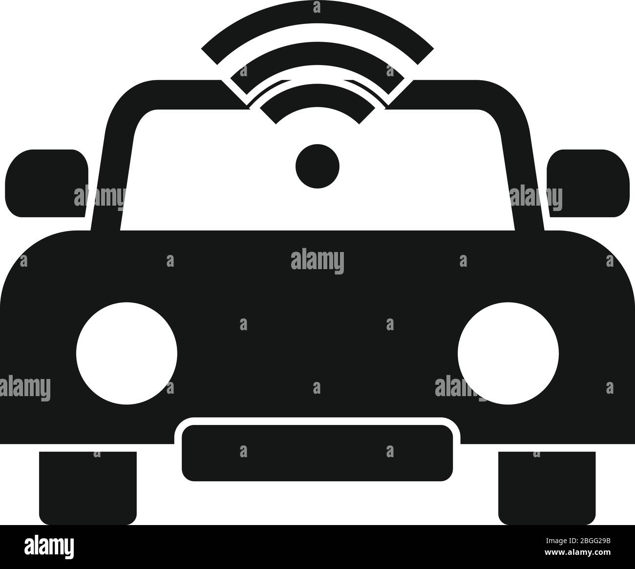 Car wifi icon. Simple illustration of car wifi vector icon for web ...