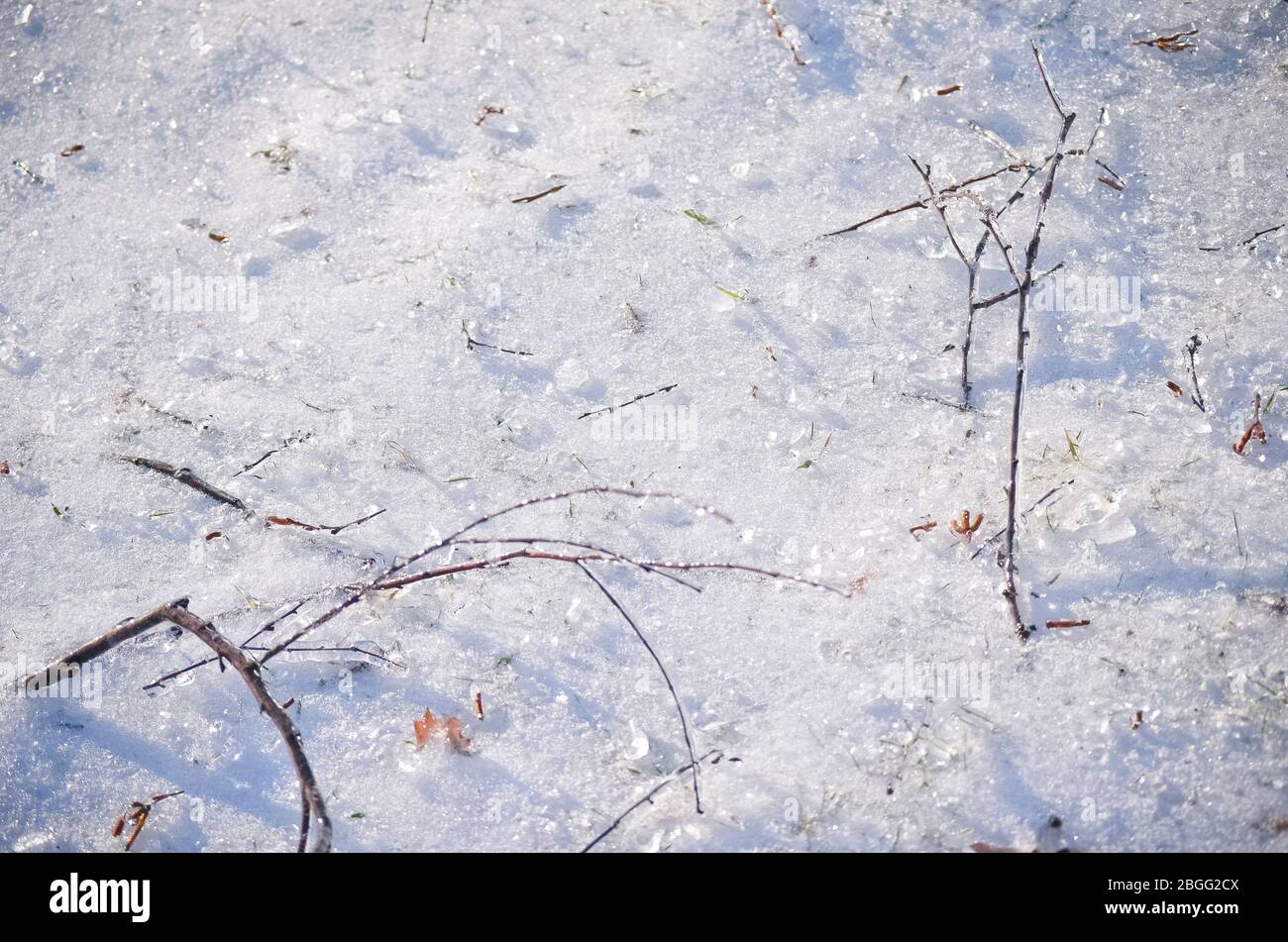 Snowy ground background hi-res stock photography and images - Alamy