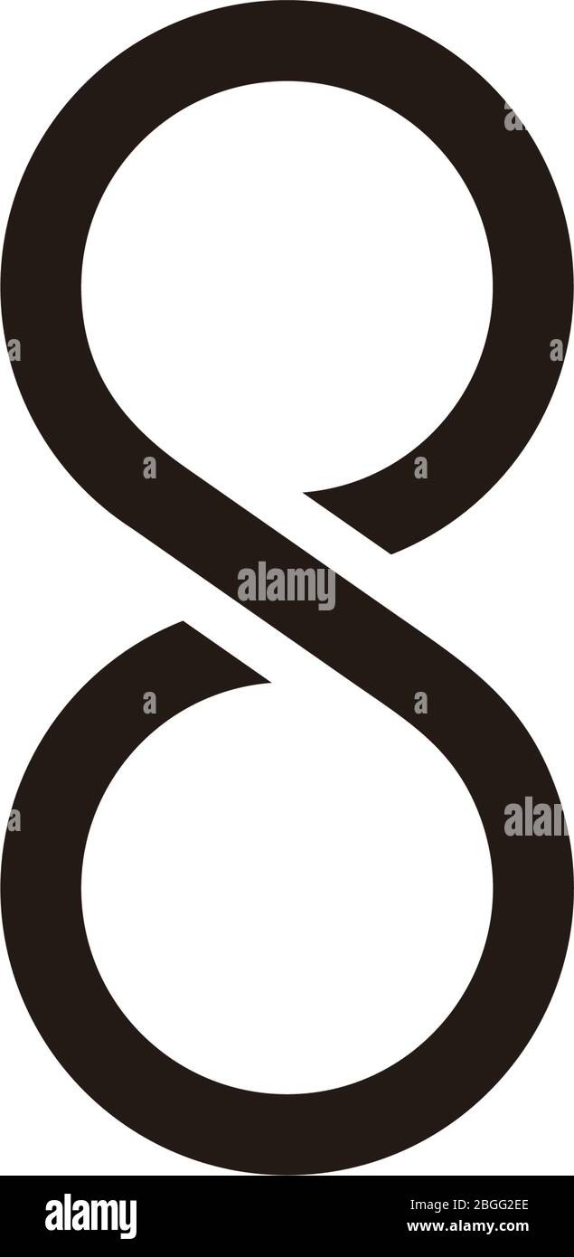 letter s 8 infinity simple logo vector Stock Vector Image & Art - Alamy