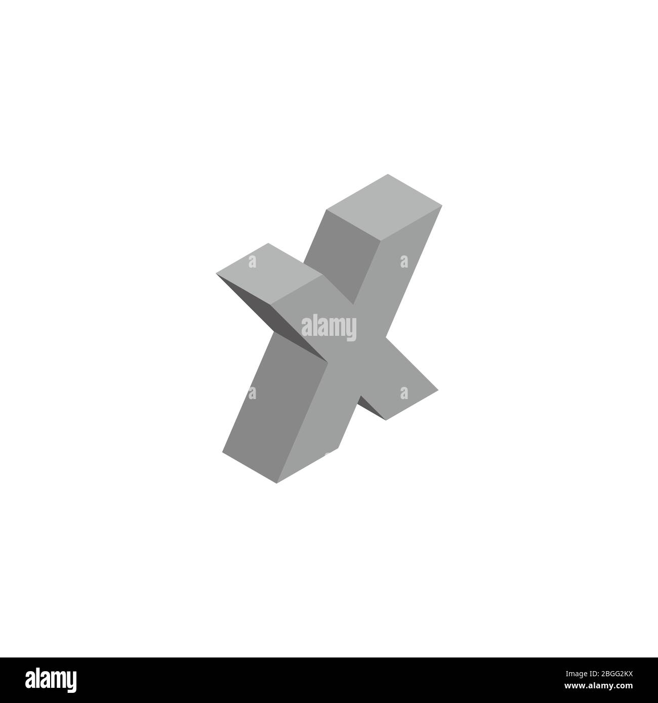 letter x simple 3d gradient shadow symbol logo vector Stock Vector ...