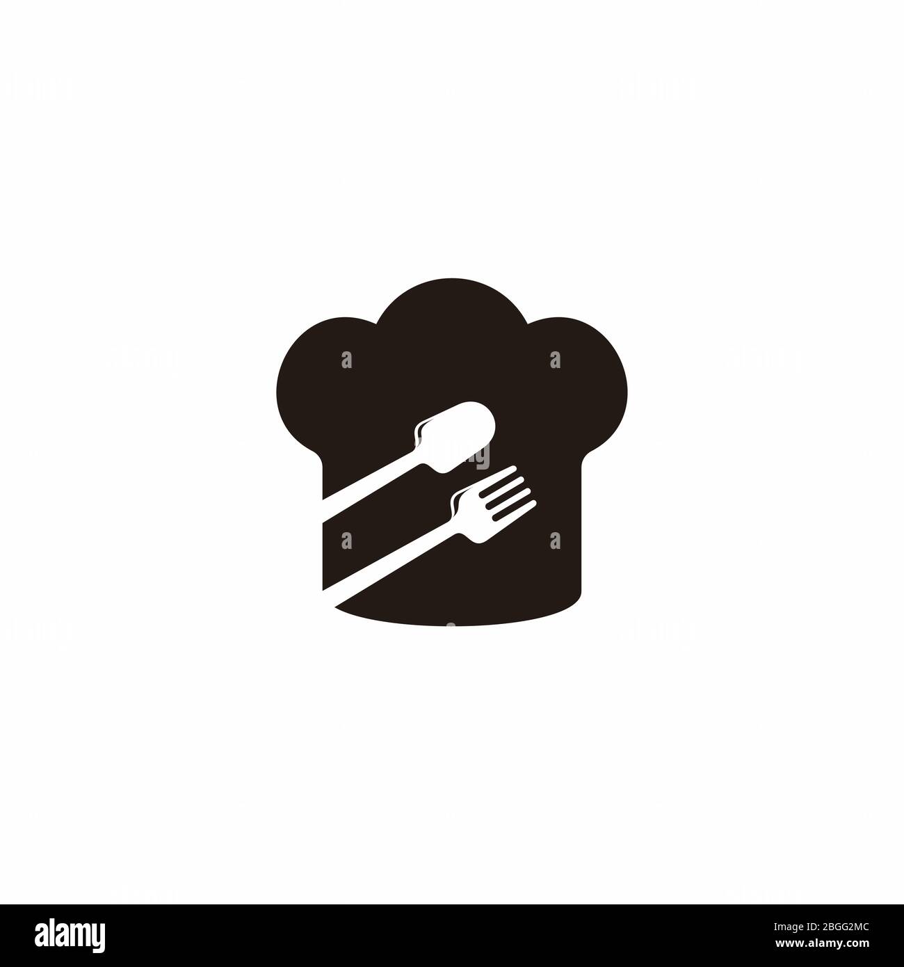 chef hat spoon fork simple geometric symbol decor vector Stock Vector ...