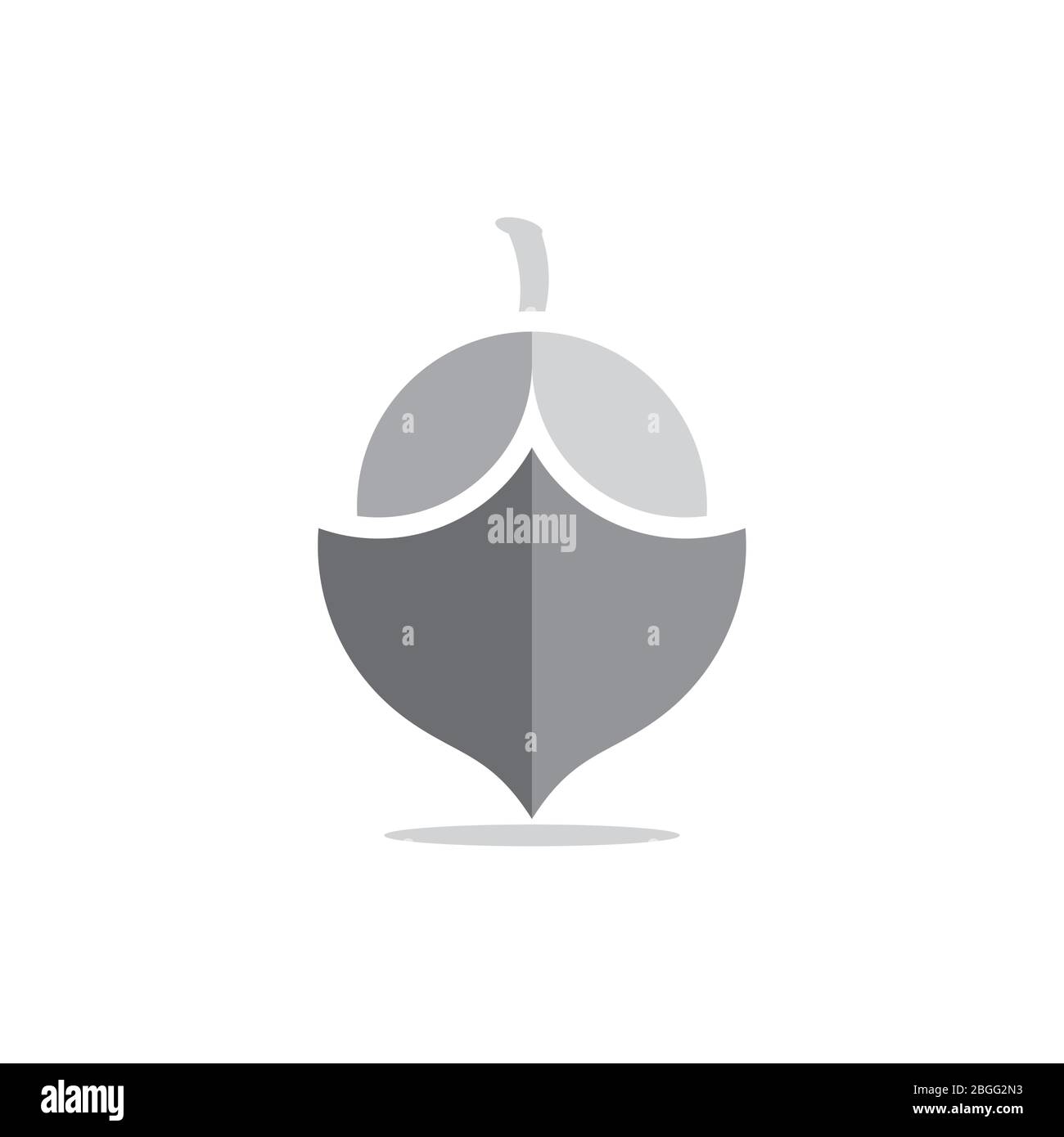 peanut geometric shadow design symbol logo vector Stock Vector Image ...