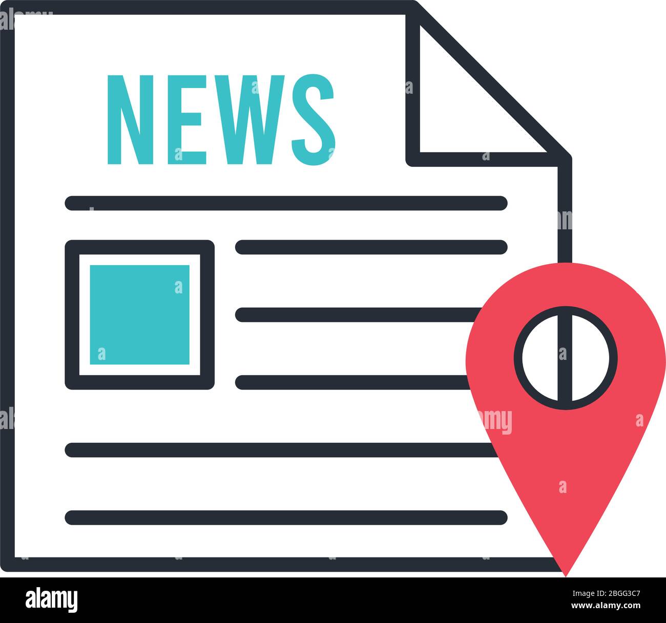 news paper with pin location Stock Vector Image & Art - Alamy