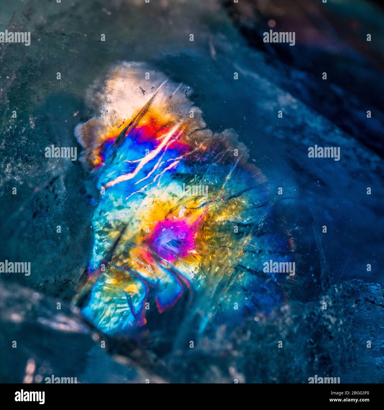 Macro photo of crystal surface with textures, colors and great ...