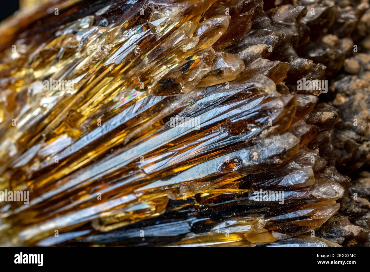Macro photo of crystal surface with textures, colors and great ...