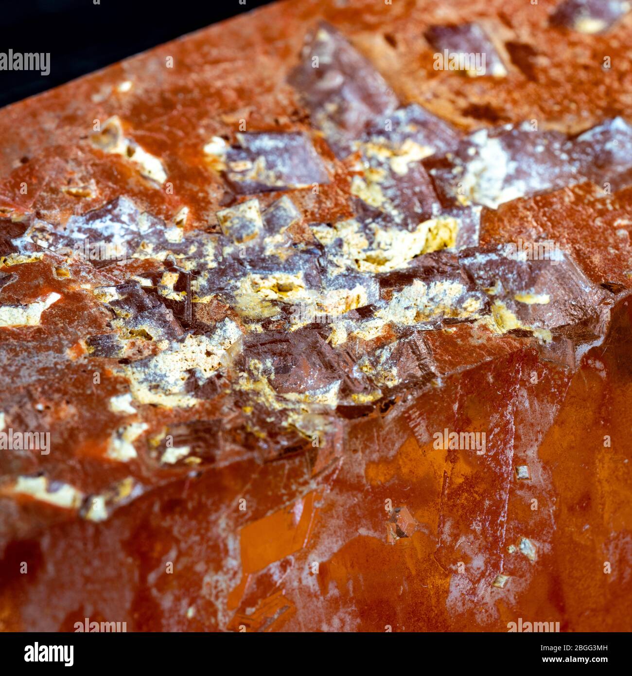 Macro photo of crystal surface with textures, colors and great ...