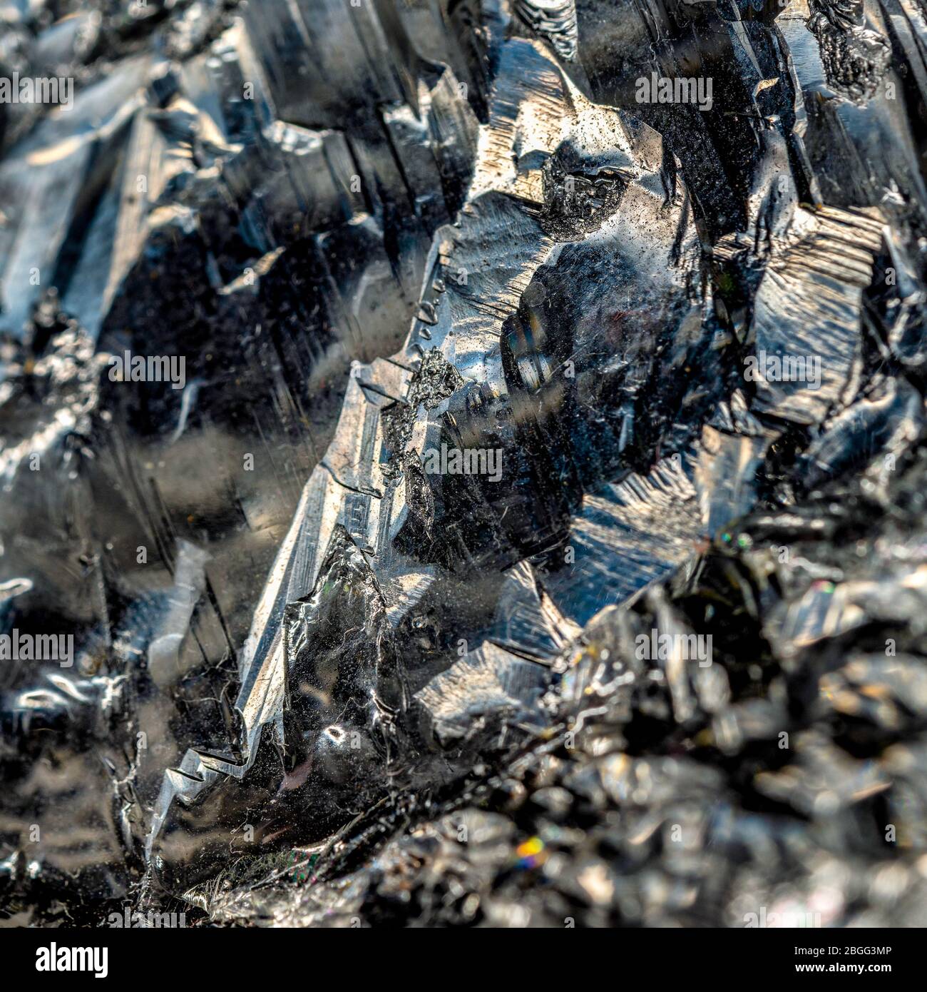 Macro photo of crystal surface with textures, colors and great ...