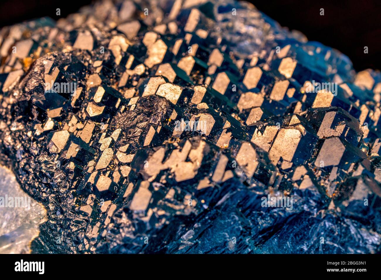 Macro photo of crystal surface with textures, colors and great ...