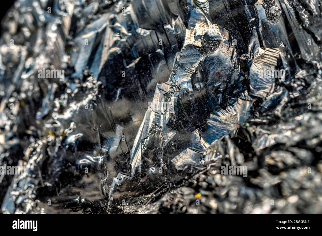 Macro photo of crystal surface with textures, colors and great ...