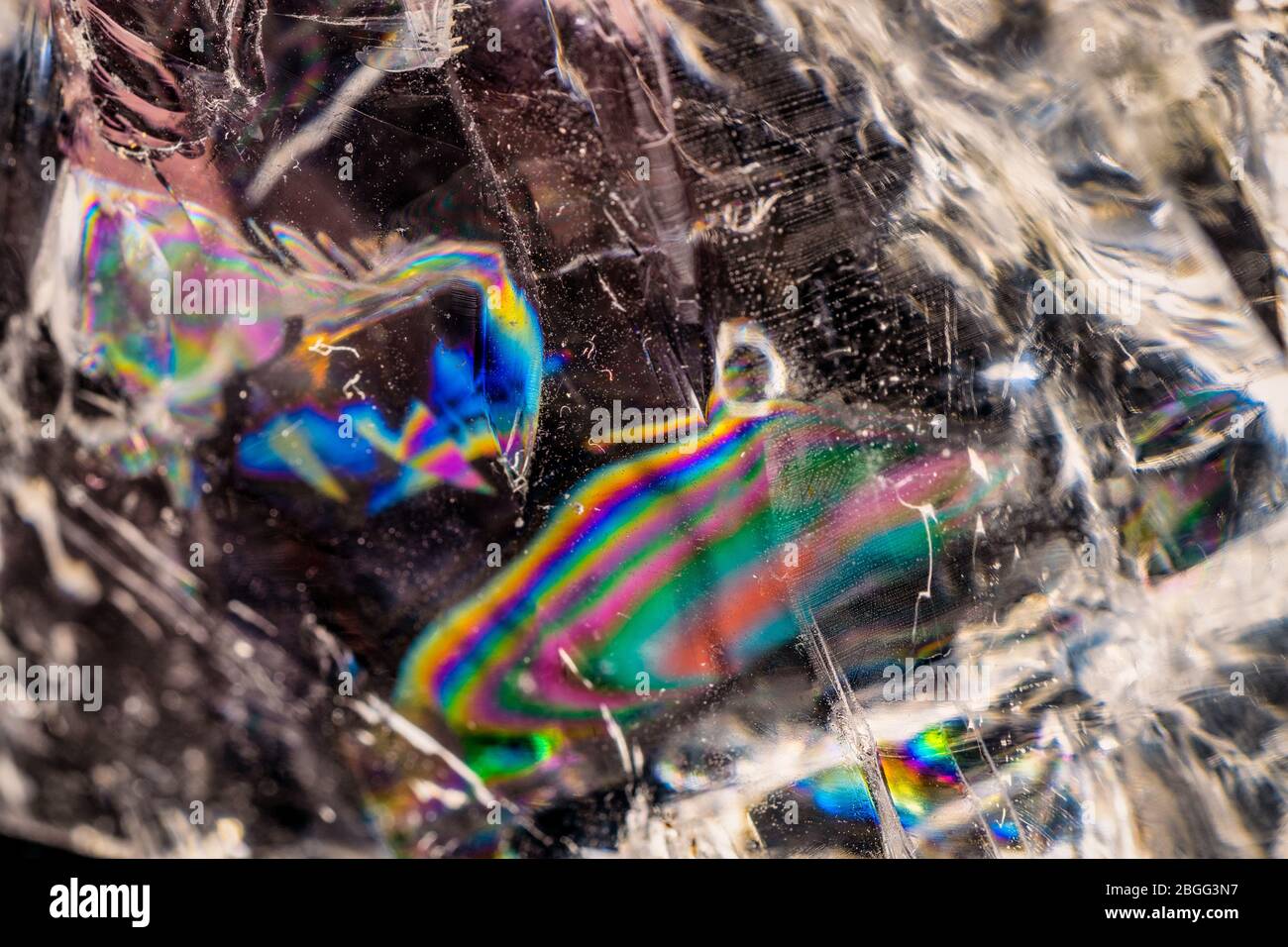 Macro photo of crystal surface with textures, colors and great ...