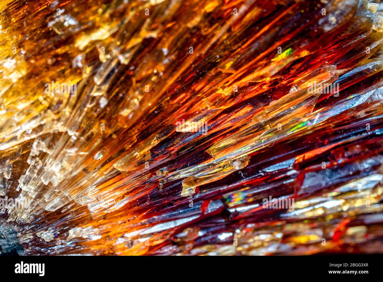 Macro photo of crystal surface with textures, colors and great ...