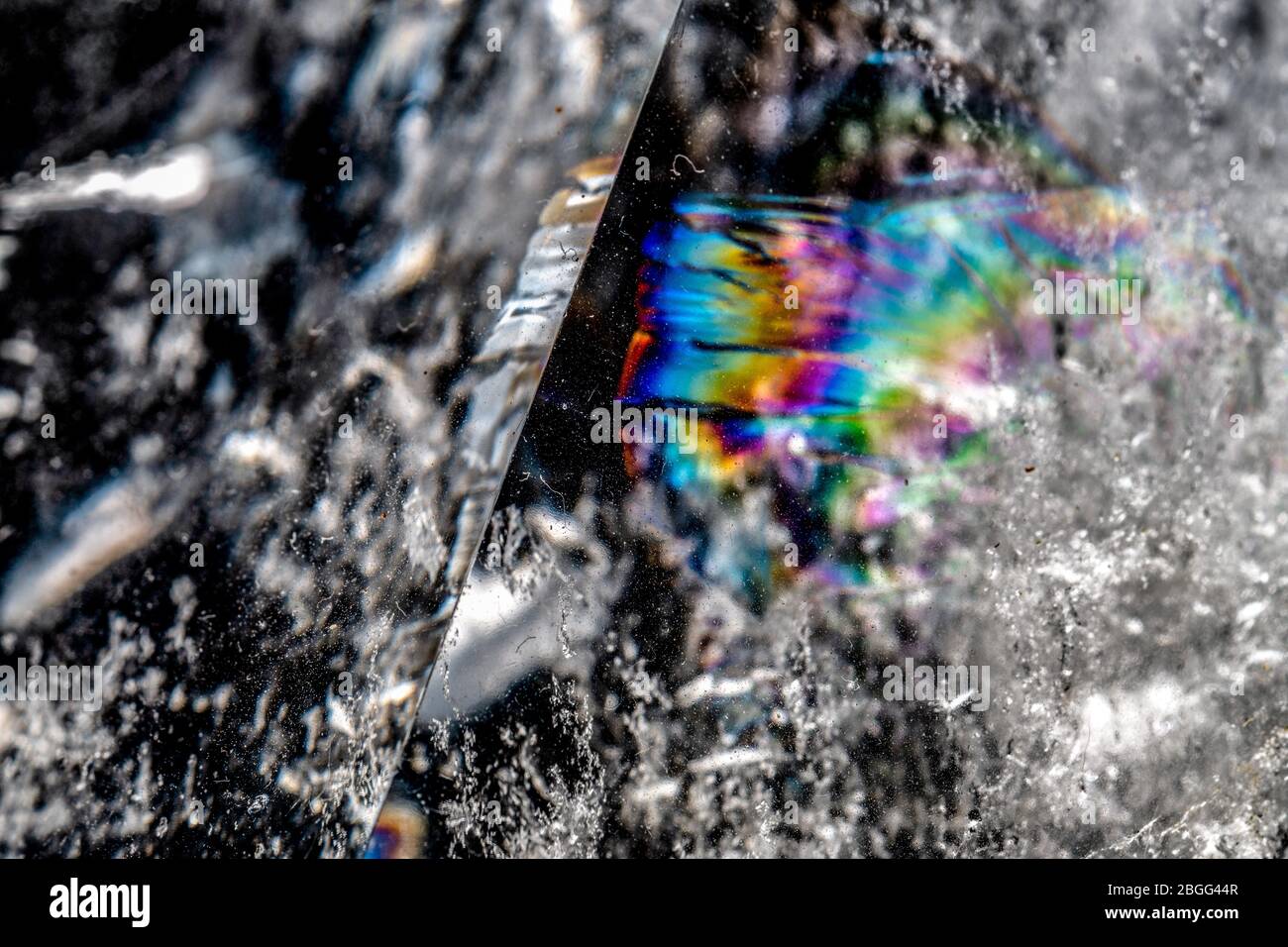 Macro photo of crystal surface with textures, colors and great ...