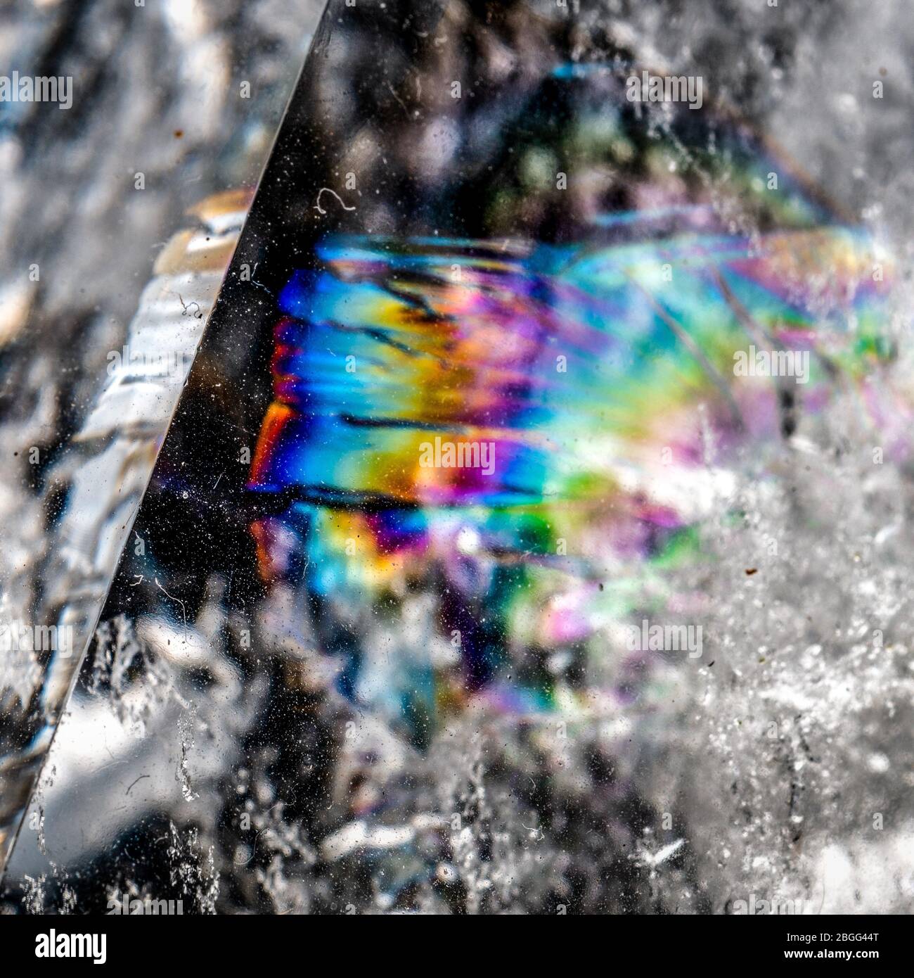 Macro photo of crystal surface with textures, colors and great ...