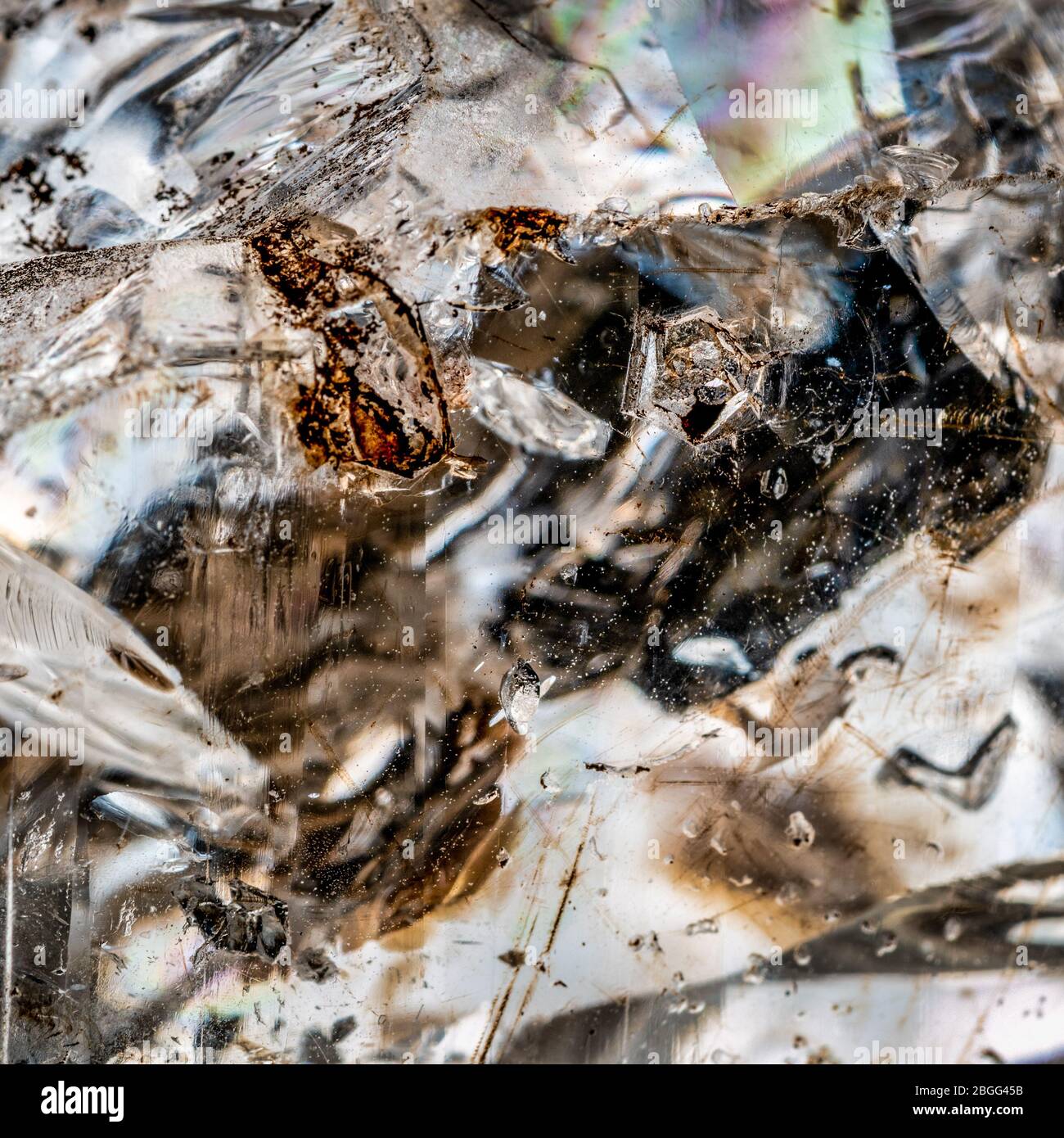 Macro photo of crystal surface with textures, colors and great ...