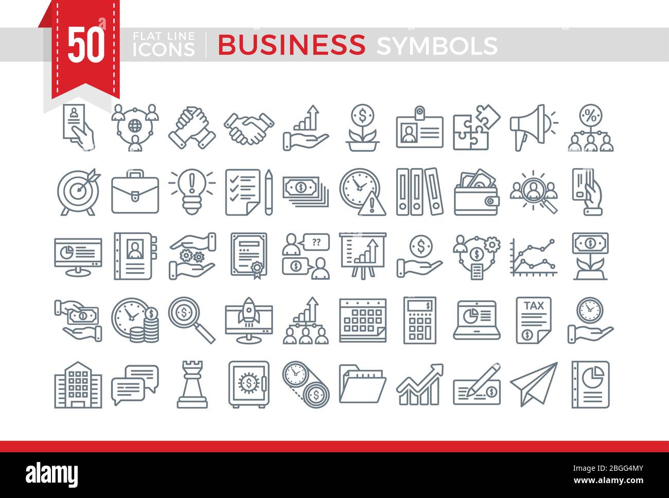 Business development linear icons hi-res stock photography and images ...