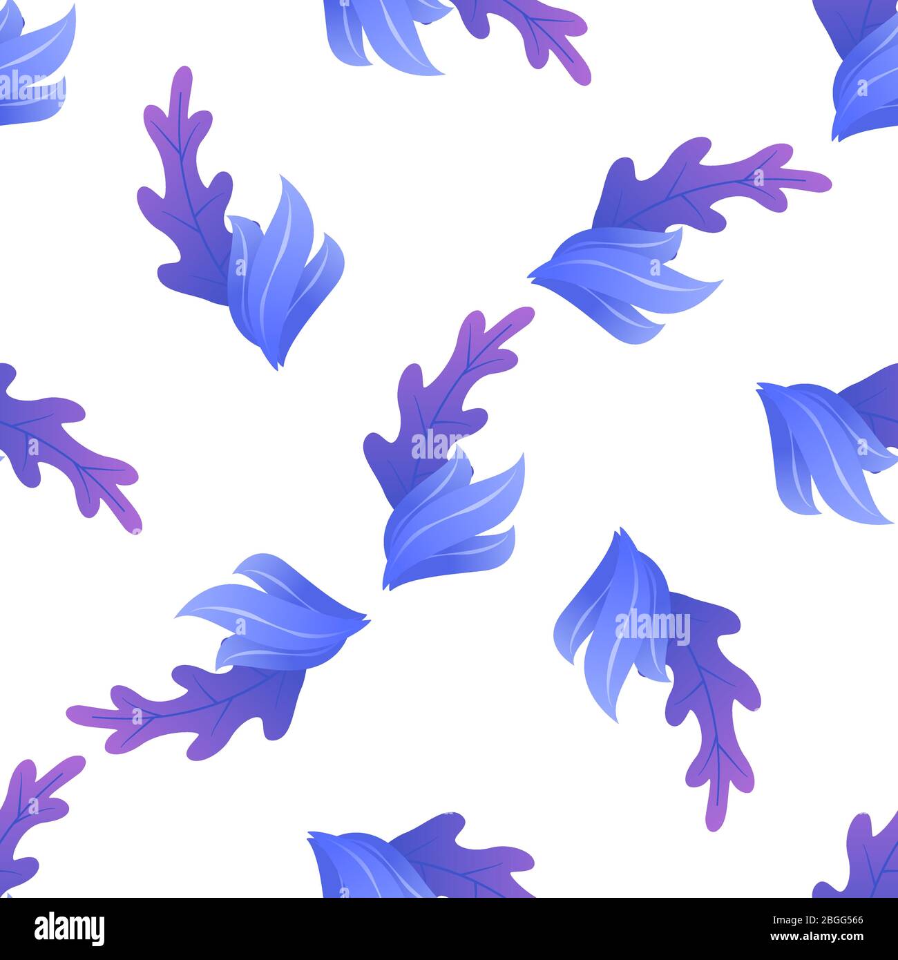Flat Seamless Pattern with Exotic Foliage on White. Transparent ...