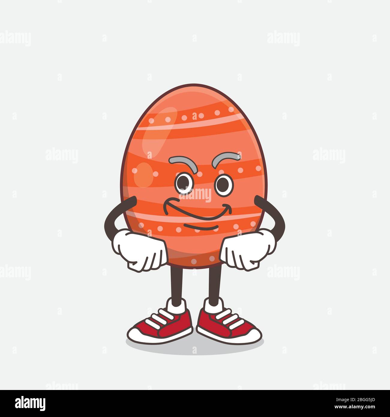 Illustration of Easter Egg Mascot Vector Character with Pose Stock ...
