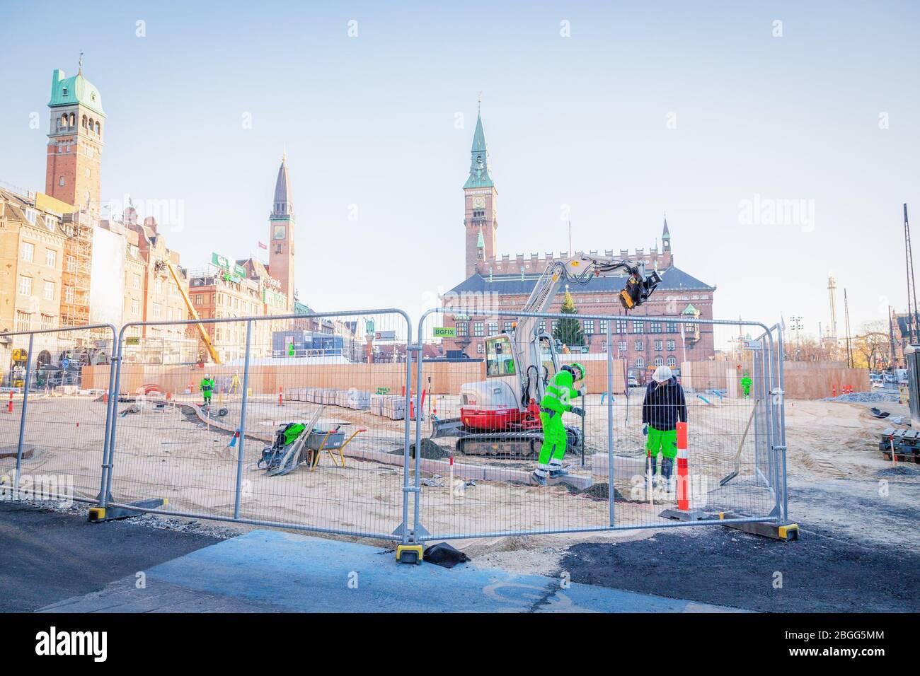 Copenhagen, Denmark. November 27 2018. Construction work on the City ...