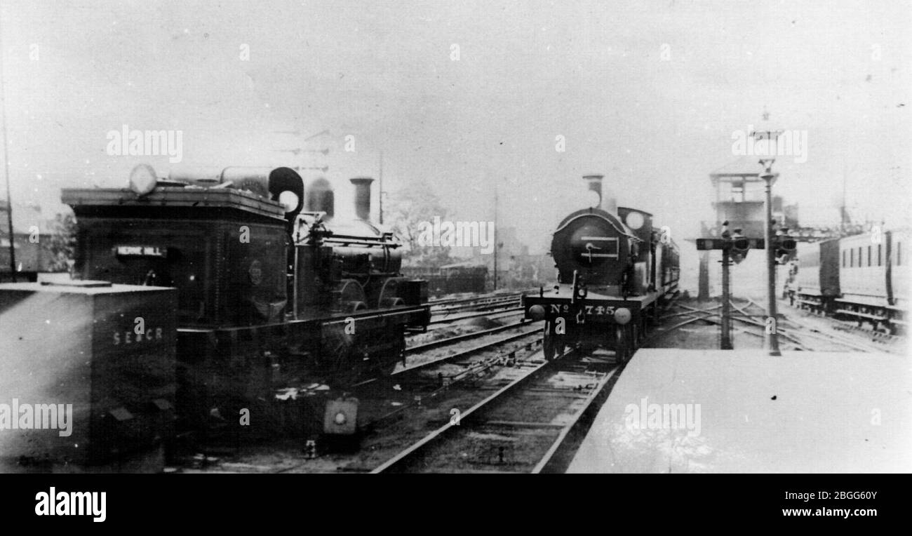 Herne Hill railway station - 1905 - Train approaches from the north ...